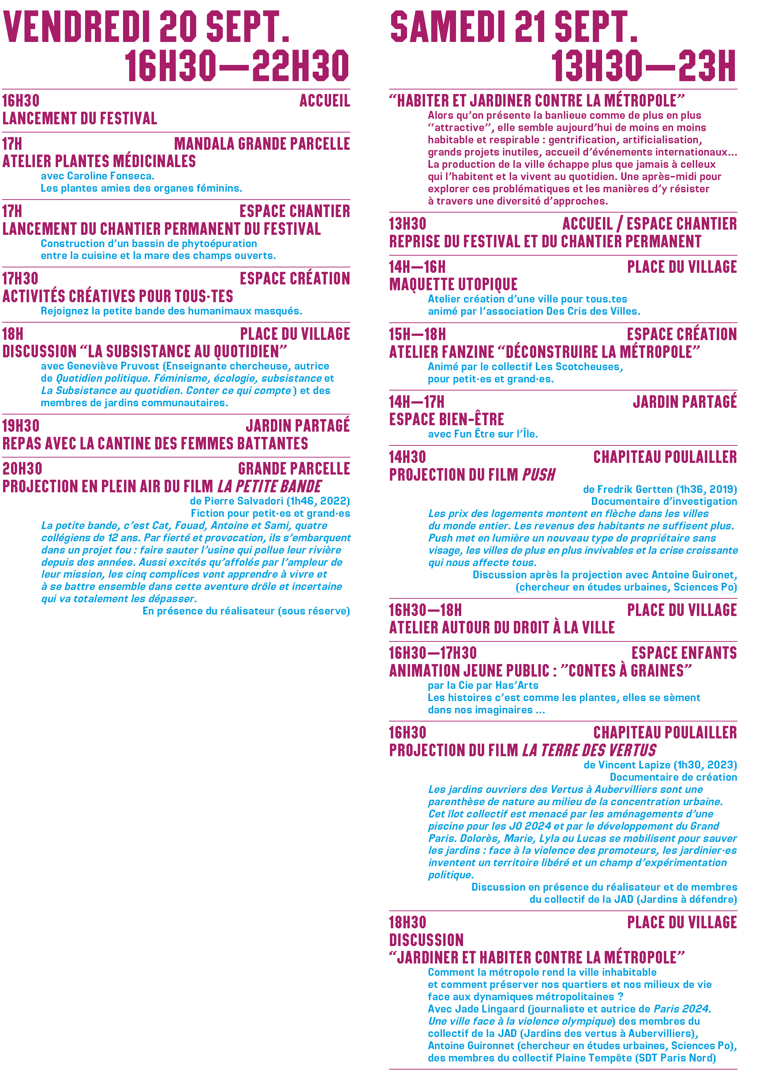 Le programme de la 5e édition du Festival Plein champ – L'Autre Champ